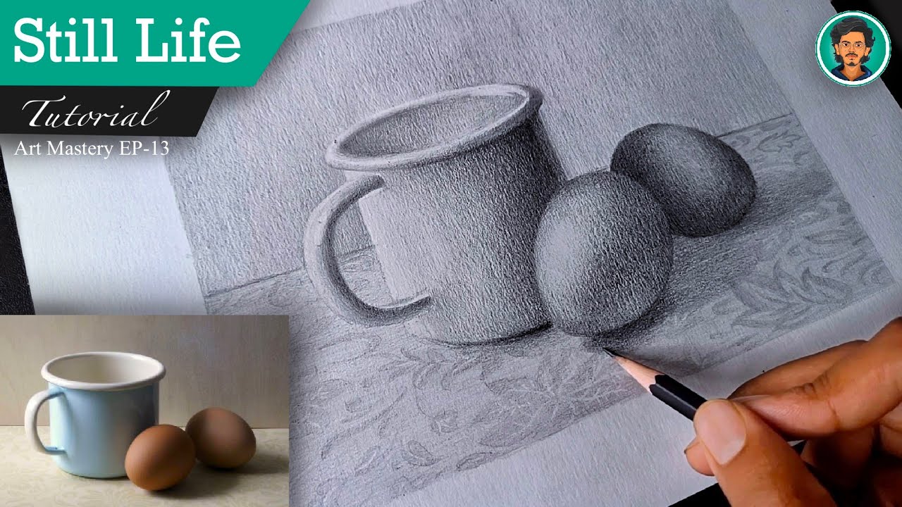 How to Draw Still Life Drawing- SHADING Guide // Art mastery EP-13 ...