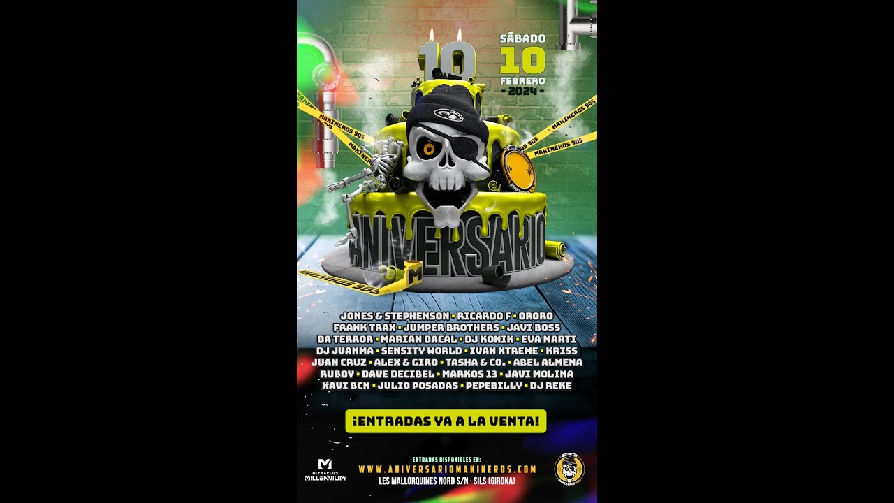 MAKINEROS Live! 10 Aniversario (10-02-2024) Dj Reke - YouTube