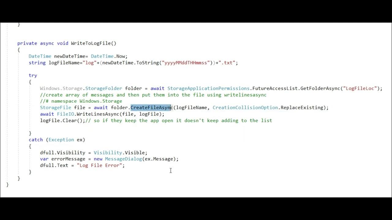 Writing to an External (Log) File - YouTube