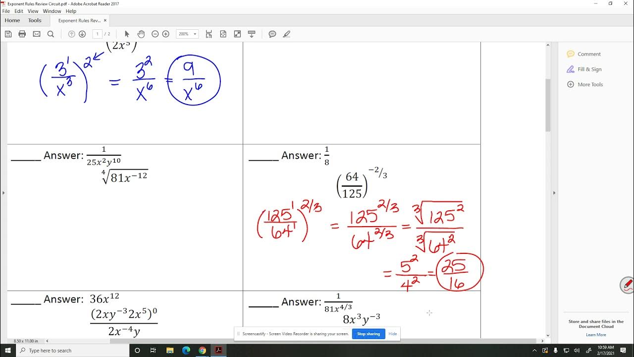 Exponent Rules Circuit Help - YouTube