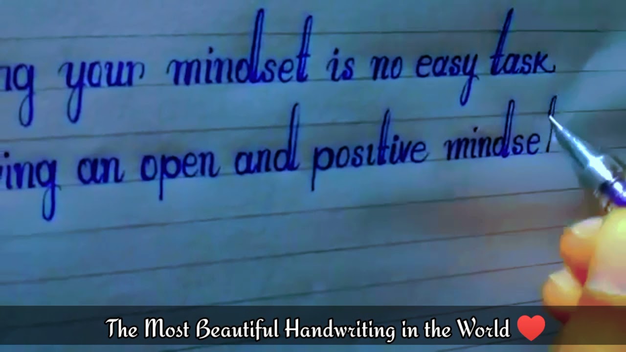The Most Beautiful Handwriting in the World - YouTube