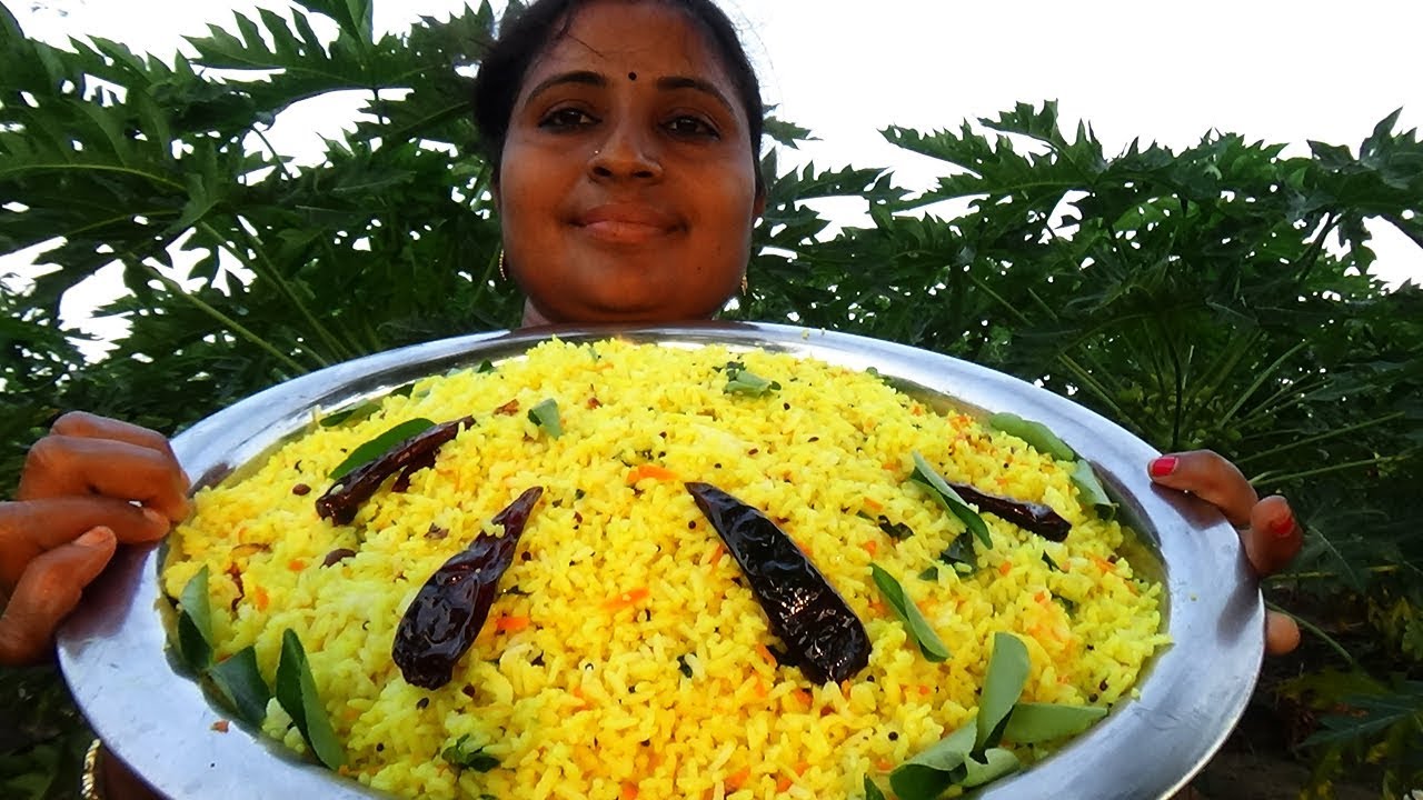 Easy & Quick Mango Rice Recipe Village Style Cooking- Green Mango Rice ...
