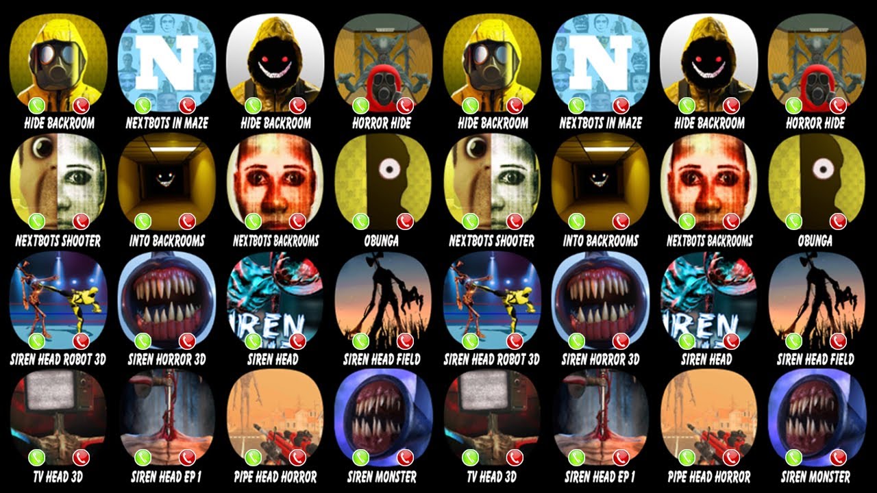 Siren Head + Nextbots In Backrooms ( Maze + Survival + Online + Shooter ...