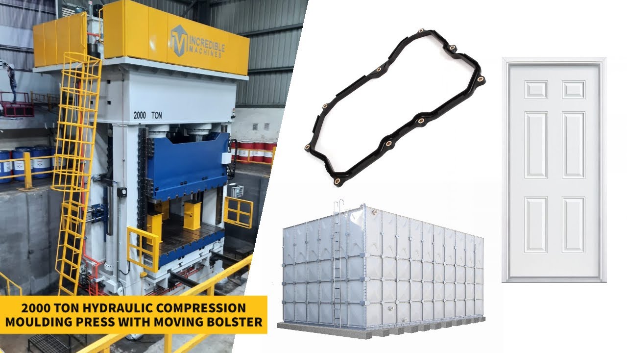 2000 TON HYDRAULIC COMPRESSION MOULDING PRESS WITH MOVING BOLSTER ...