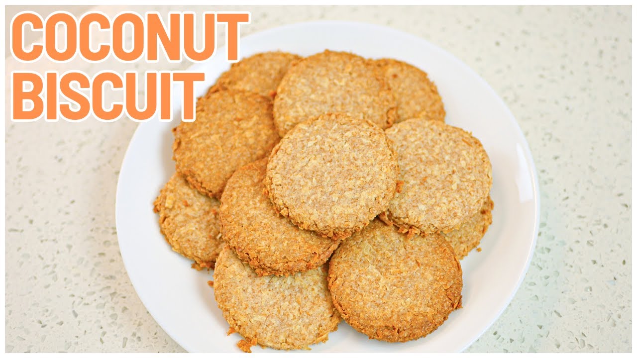 Easy Crunchy Coconut Biscuits At Home - YouTube