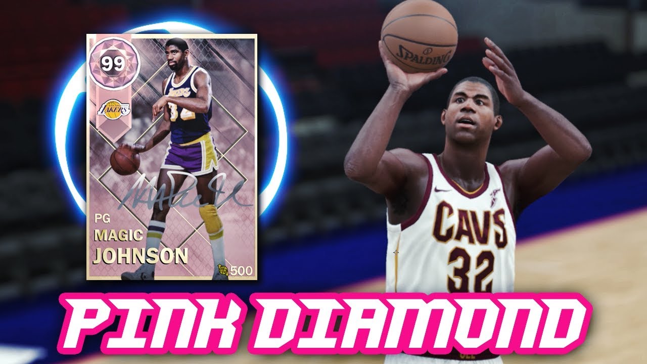 NBA 2K18 PINK DIAMOND 99 OVERALL MAGIC JOHNSON!! *14 HOF Badges* | THE ...