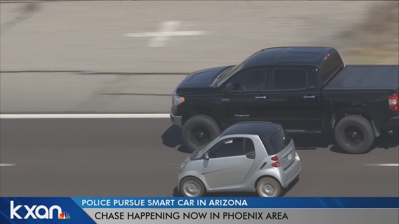 Driver of Smart car leads law enforcement on chase in Arizona - YouTube