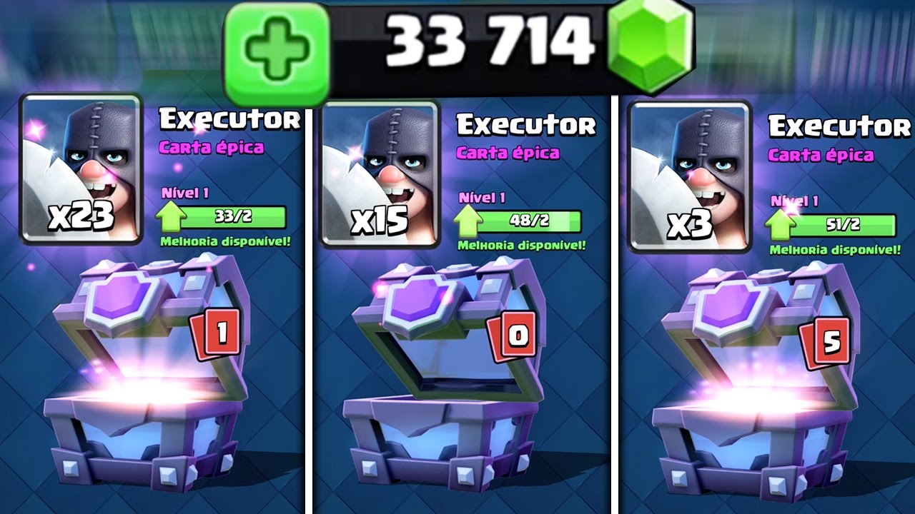 GASTEI MUITAS GEMAS TENTANDO CONSEGUIR O EXECUTOR! CLASH ROYALE - YouTube