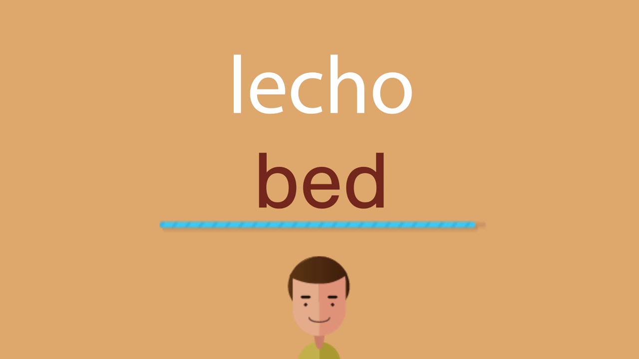Cómo se dice lecho en inglés - YouTube