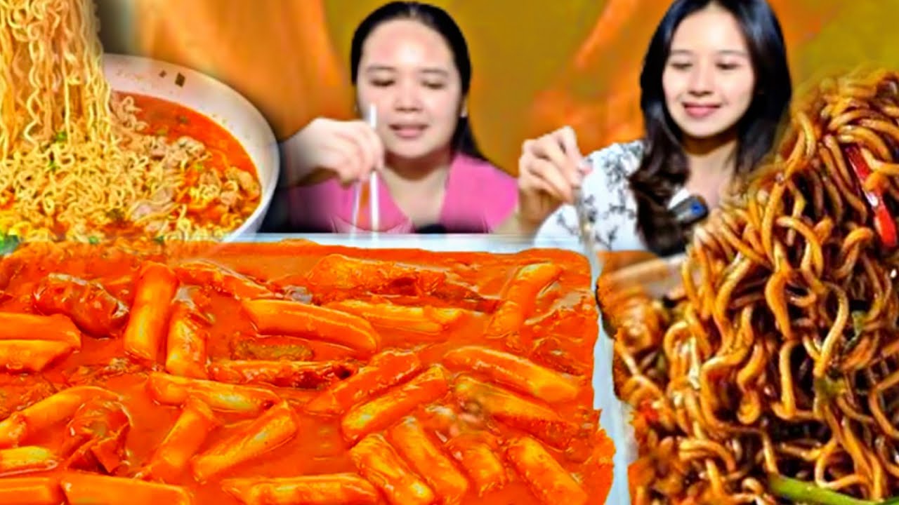 TOPPOKI CHEESE,VOLCANO CHICKEN NOODLES,SUP BONE NOODLES 🔥 - YouTube