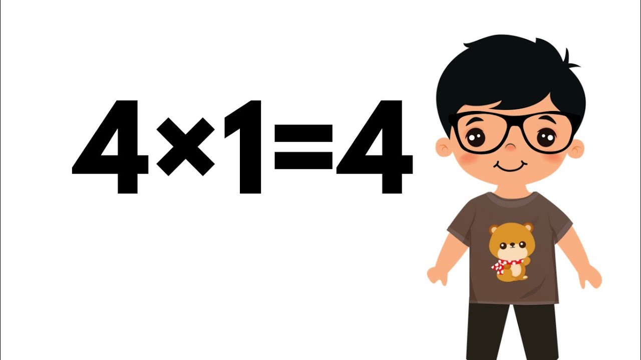 Table Of 4 | 4×1=4 | Four ones are four | Maths tables | Fun Learn ...
