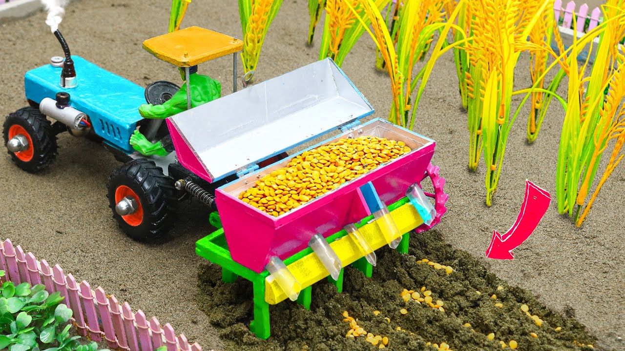 Diy tractor making bulldozer train | Create your own high-tech bean ...