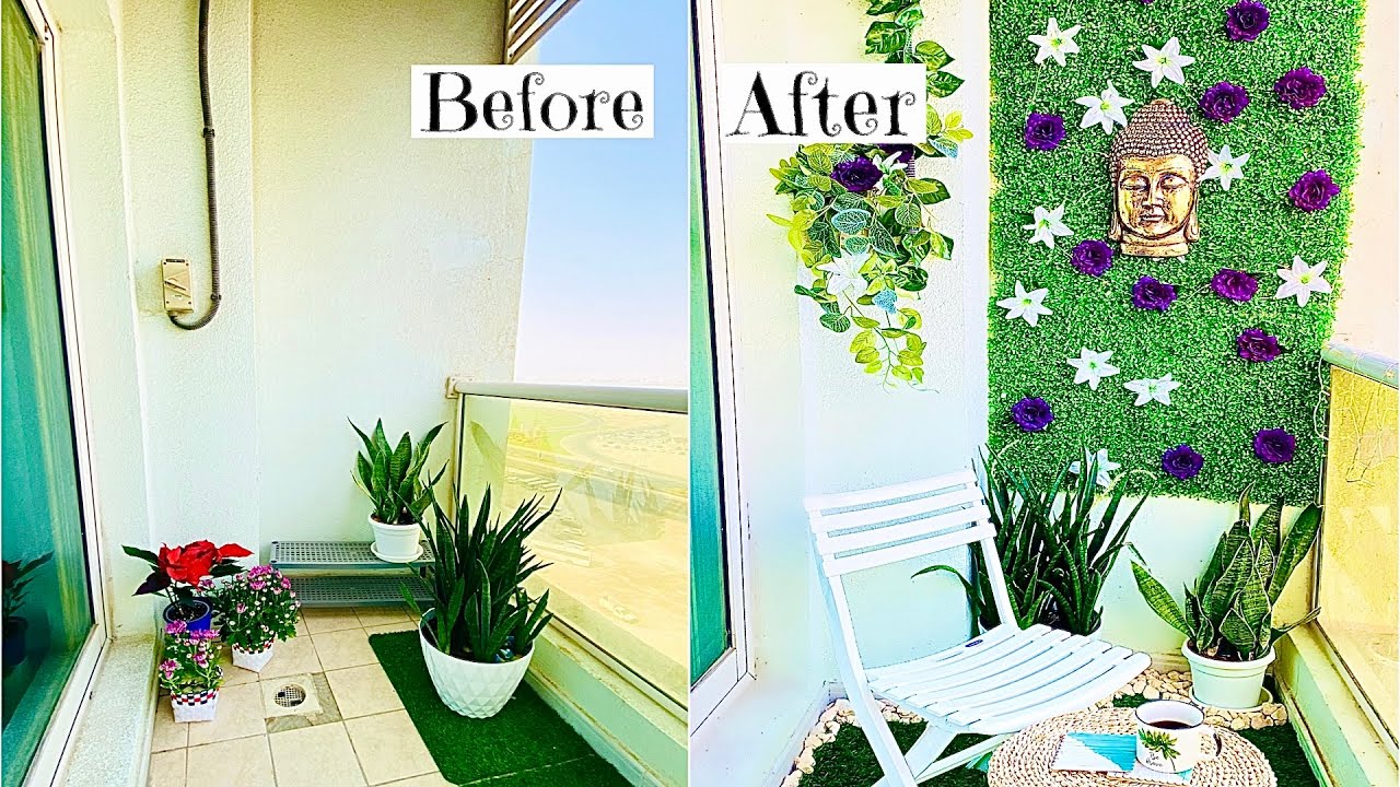 EXTREME BALCONY MAKEOVER | RENTER FRIENDLY | TRANSFORMATION | in ...