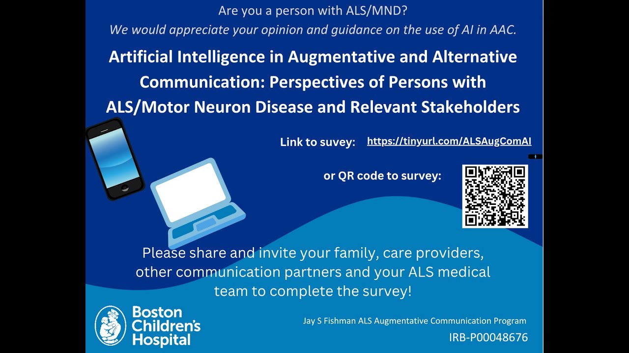 AI in Augmentative Communication and ALS survey intro - YouTube