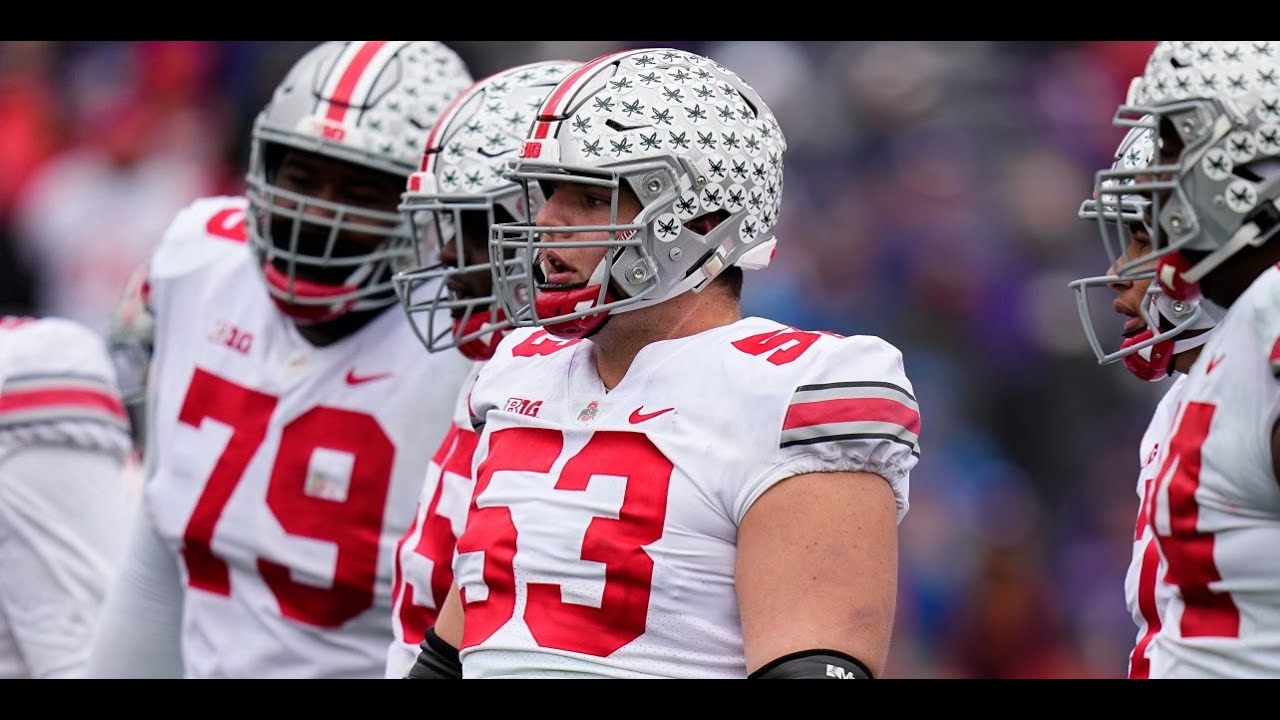 Ohio State's Luke Wypler on run game, playing center in wild wind ...