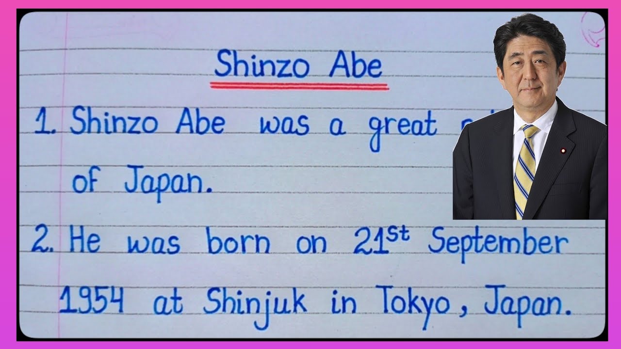 10 Lines Essay On Shinjo Abe/Essay Oo n Shinjo Abe/Shinjo Abe Essaay ...