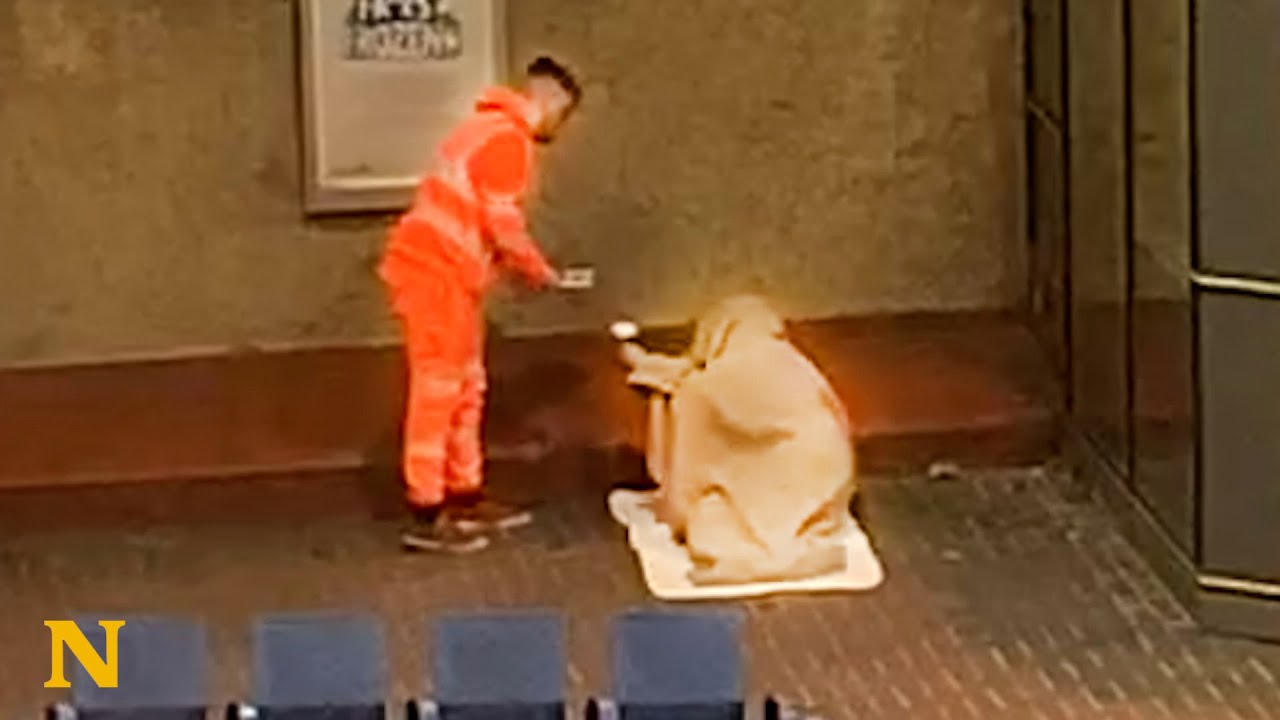 Construction worker gives hotel breakfast to homeless man - YouTube