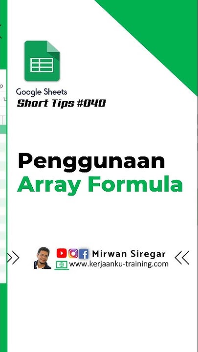 #040 Array Formula - YouTube
