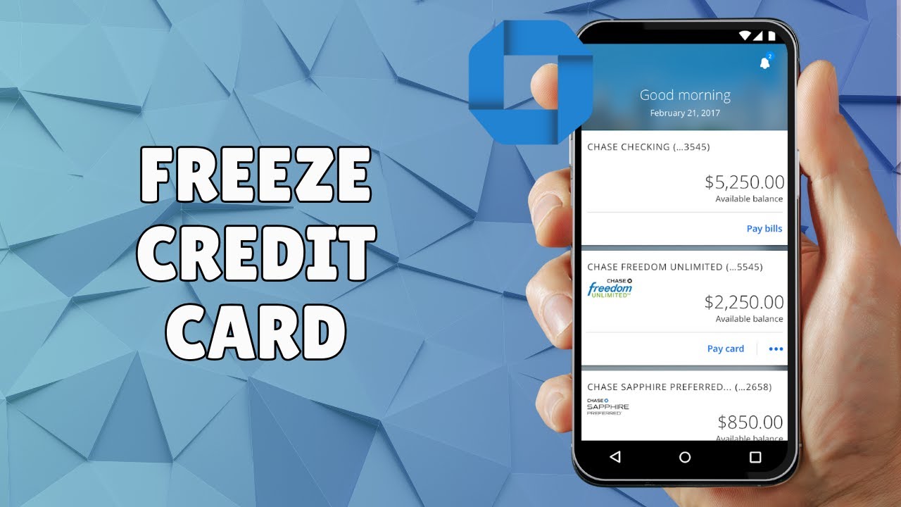 HOW TO FREEZE CHASE CREDIT CARD - YouTube