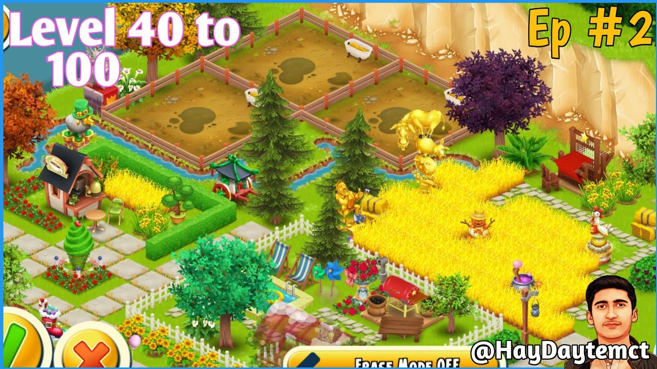 Hay Day Level 40 to 100 Farm Decoration Ep 2 | Farm Design - YouTube
