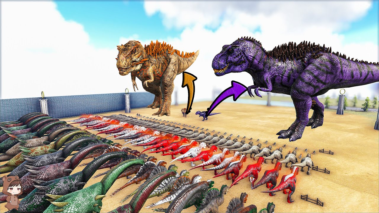 Omega Rex & Alpha 06 VS Vanilla & Mod Dinos | ARK Mod Battle Ep.169 ...