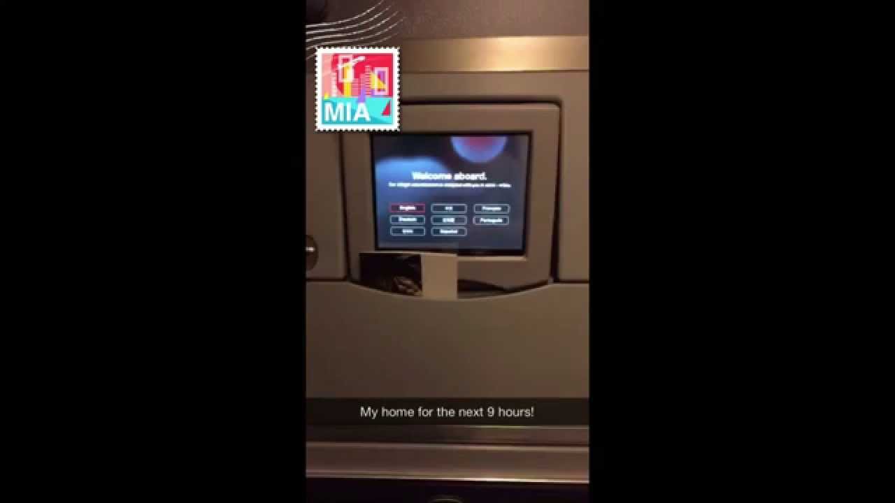 American Airlines 68 Los Angeles to Madrid via Miami Business Class ...