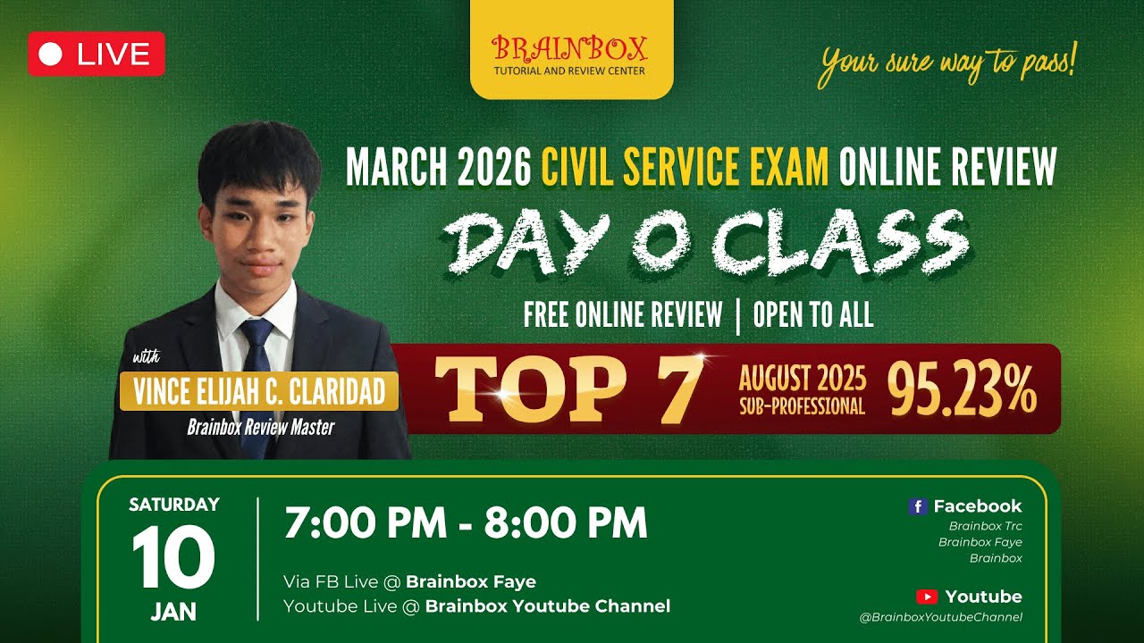 Brainbox Online Civil Service Review | Day 0 - January 10, 2026 - YouTube