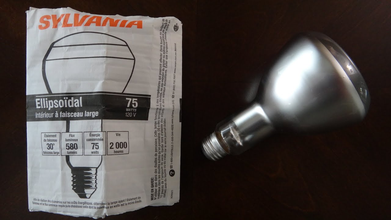 Sylvania 75watt ER30 Ellipsoidal Flood Light Bulb - YouTube