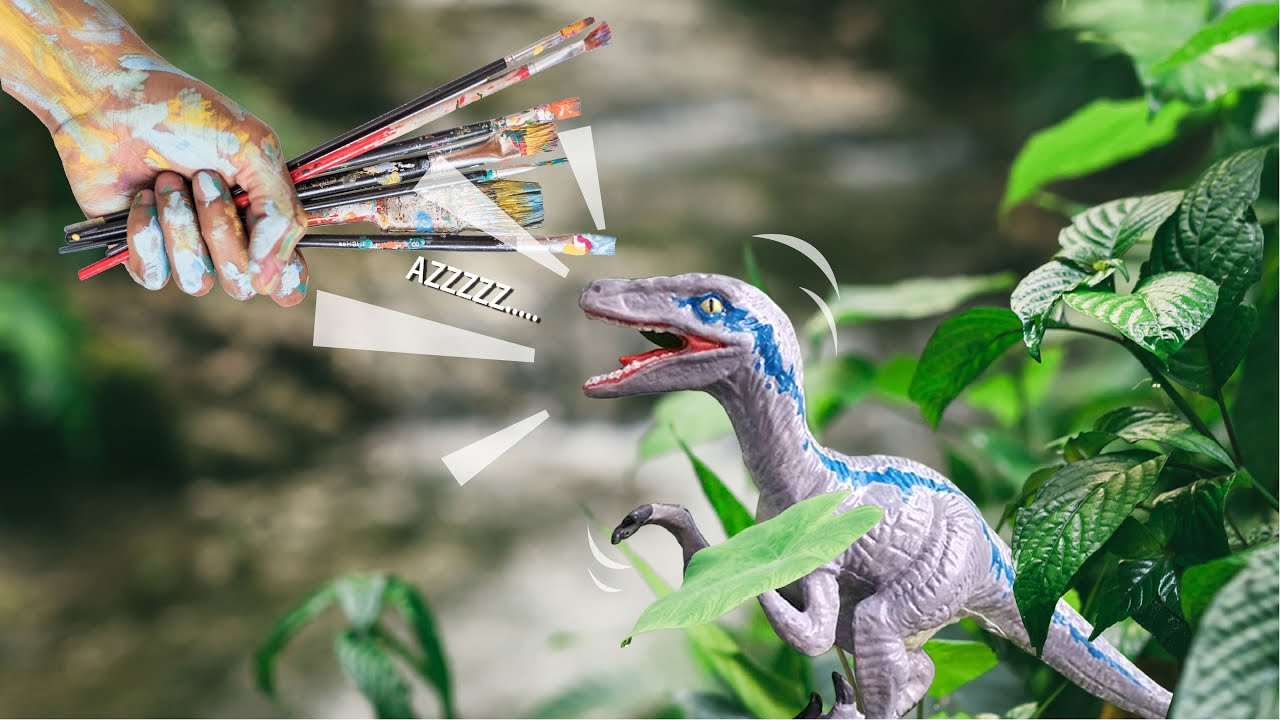 Velociraptor : Toys Re Paint : ลงสีของเล่นใหม่ : Paint old toys ...
