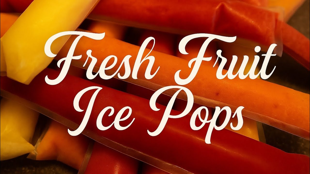 Fresh Fruit Ice Pops Recipe | Easy Homemade Popsicles with Real Fruit ...