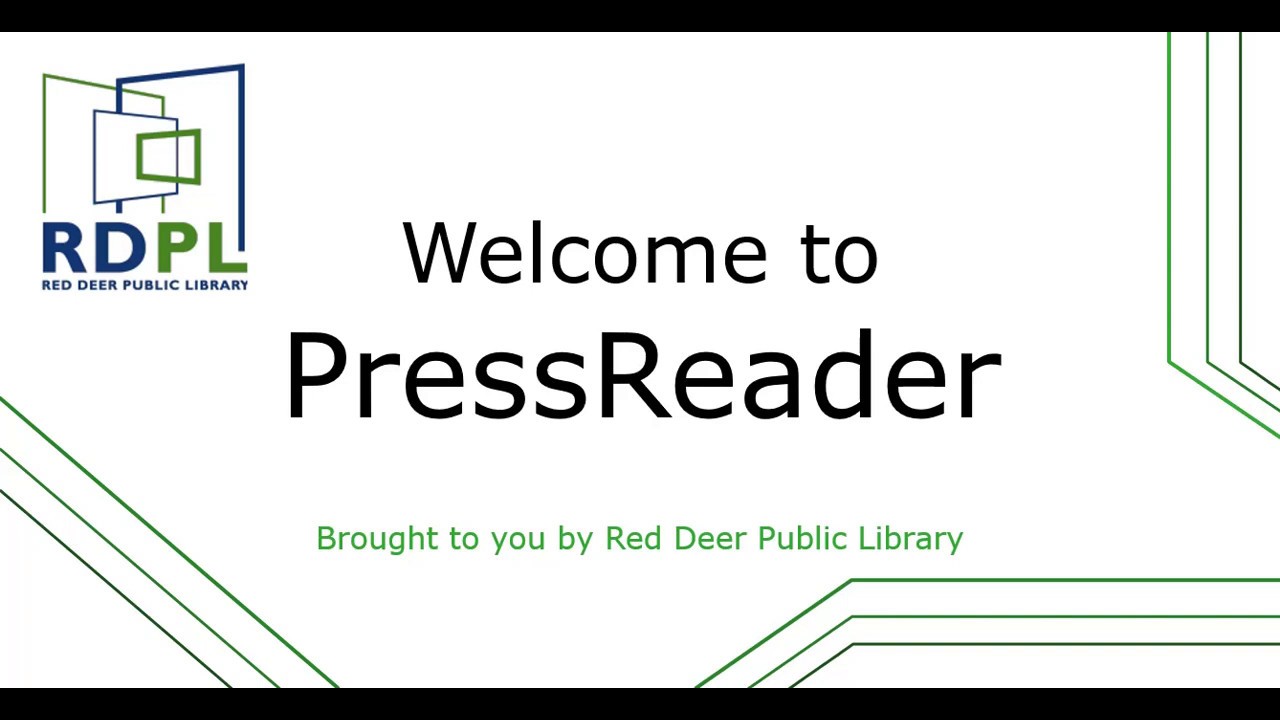 Red Deer Public Library: PressReader Tutorial - YouTube