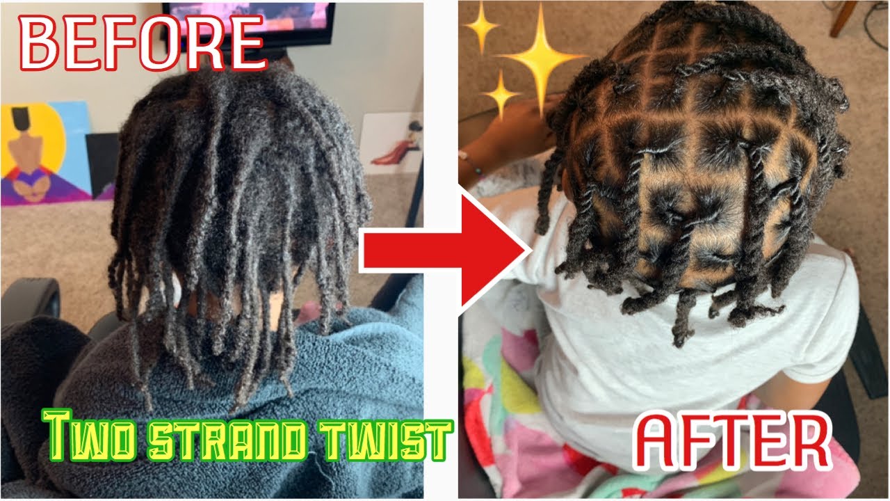 TWO STRAND RETWIST ON KIDS LOCS | LOC RETWIST - YouTube