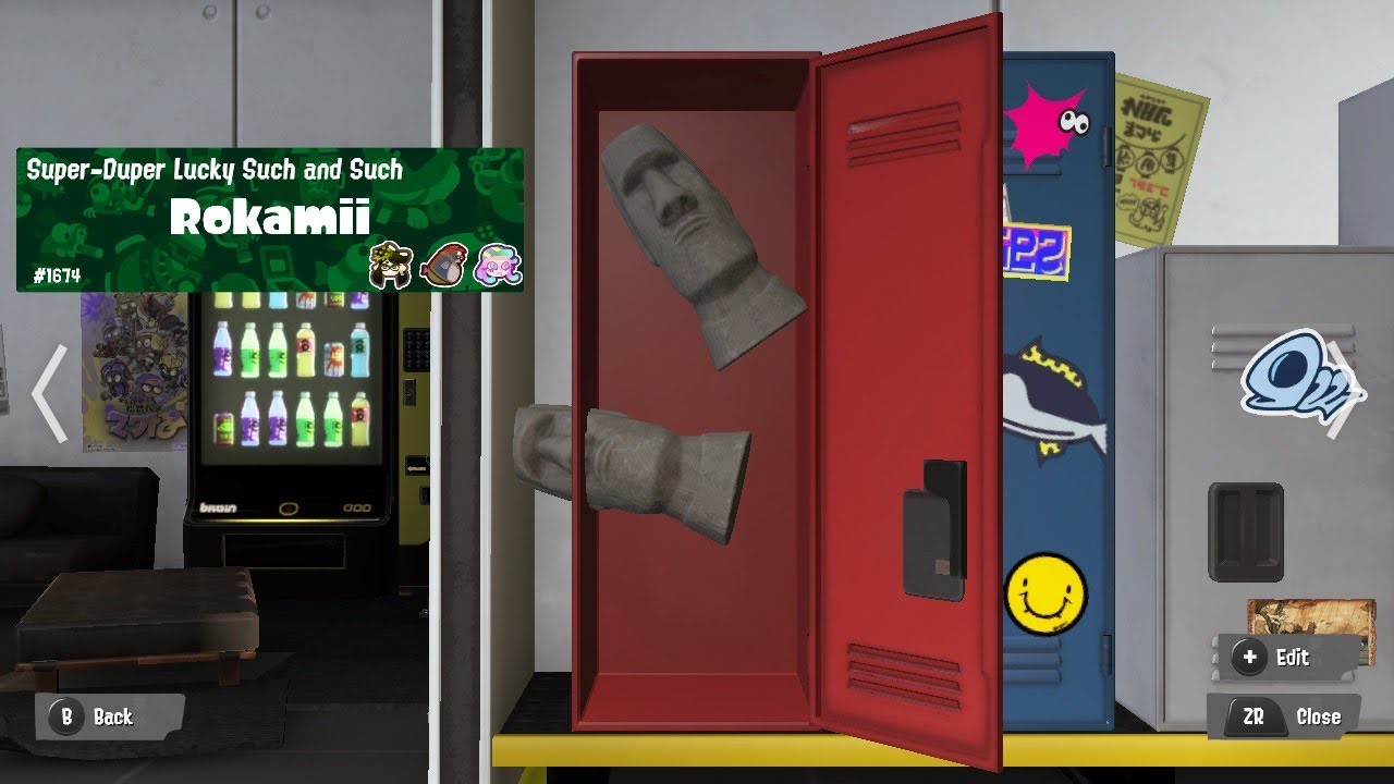 Revealing my Splatoon 3 Locker (Floating Moai Heads) - YouTube