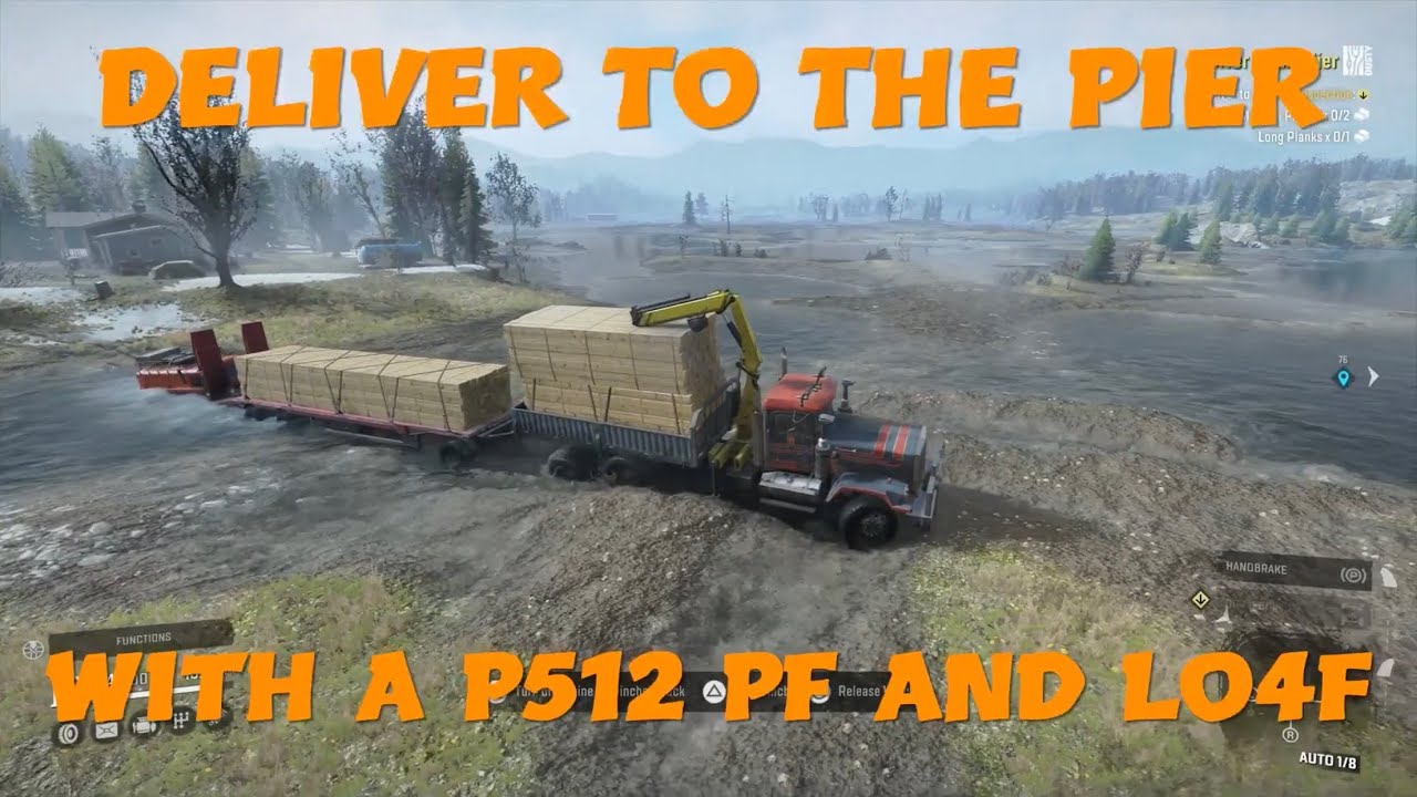 SnowRunner Deliver To The Pier Mission With A P512 PF And Lo4f - YouTube
