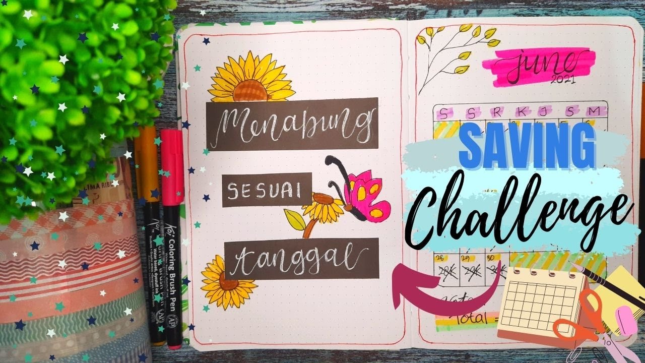 Saving challenge || Menabung sesuai tanggal kalender. Unik ...