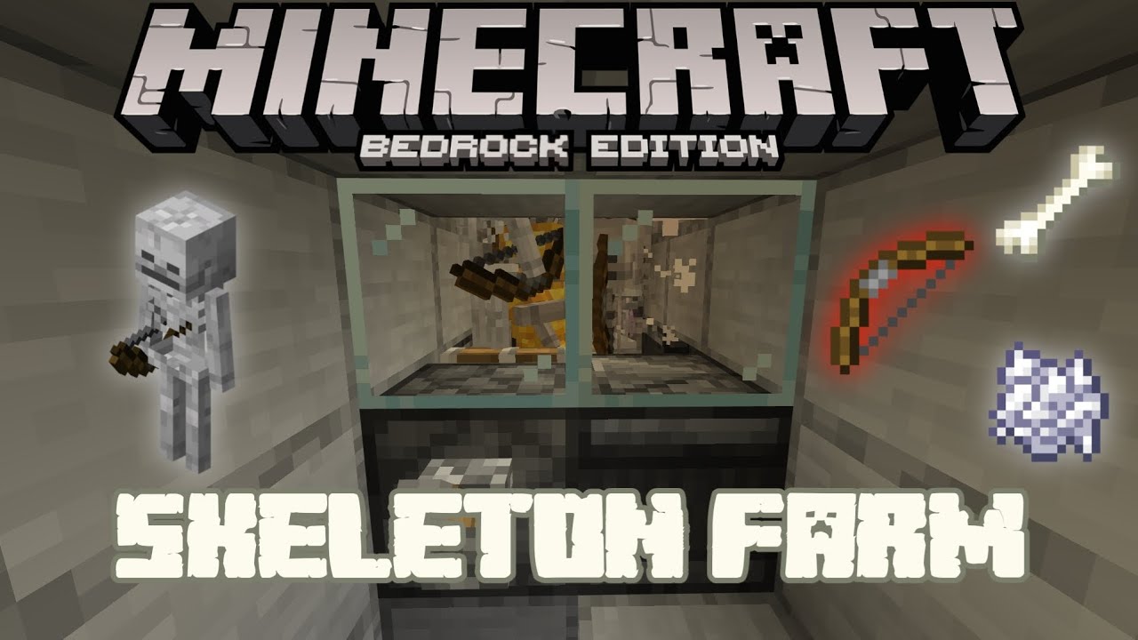 Skeleton farm in minecraft bedrock 1.21.72(Bone meal & XP farm)! - YouTube