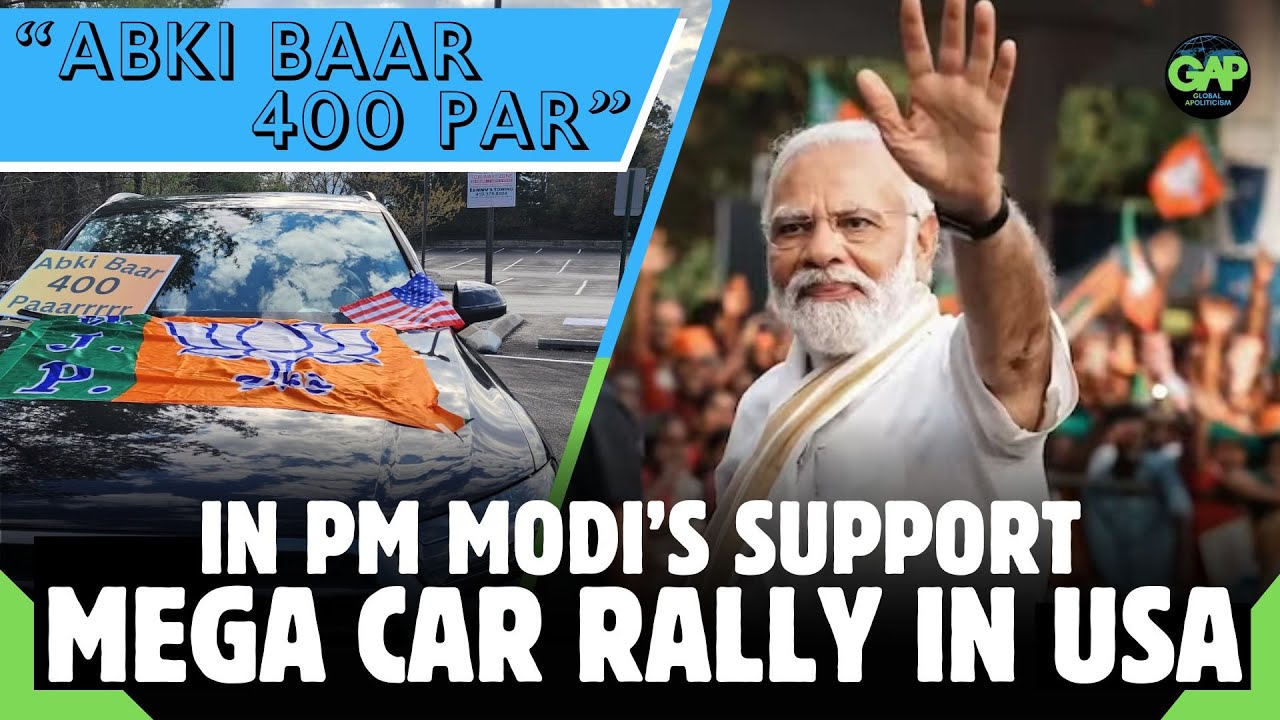 Supporters of PM Narendra Modi conduct Mega Car Rally in USA | Abki ...