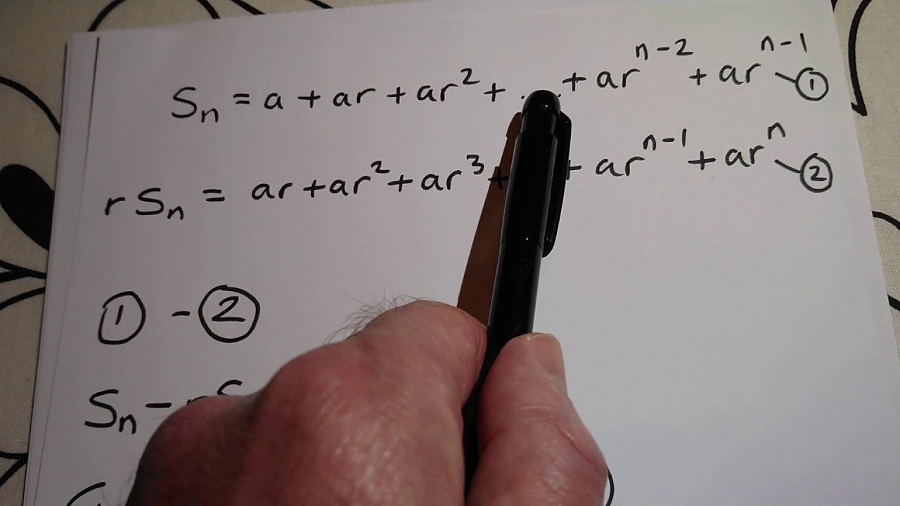 Derivation of the sum of a geometric progression - YouTube