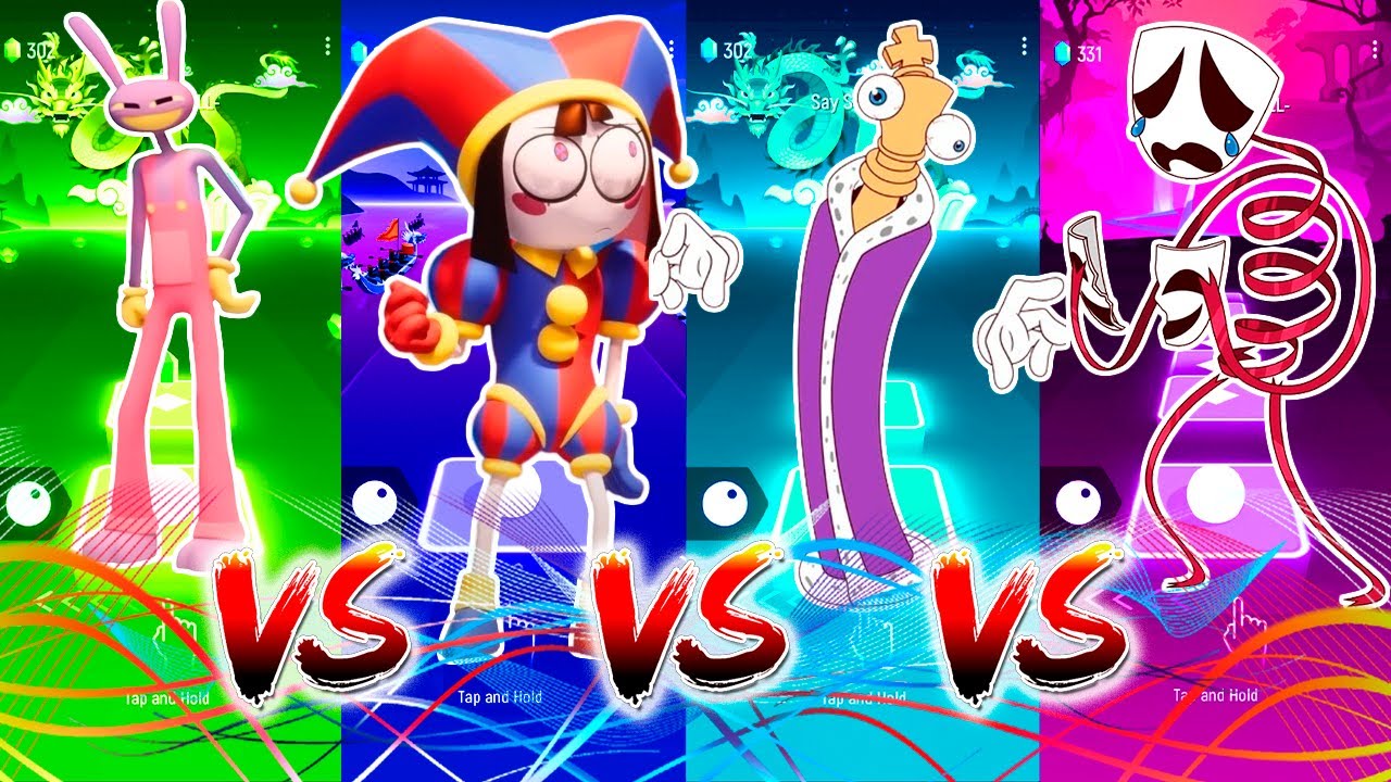 The Amazing Digital Circus ⚡ Gangle 🆚 Kinger 🆚 Jax 🆚 Pomni🎶Who Is Best ...