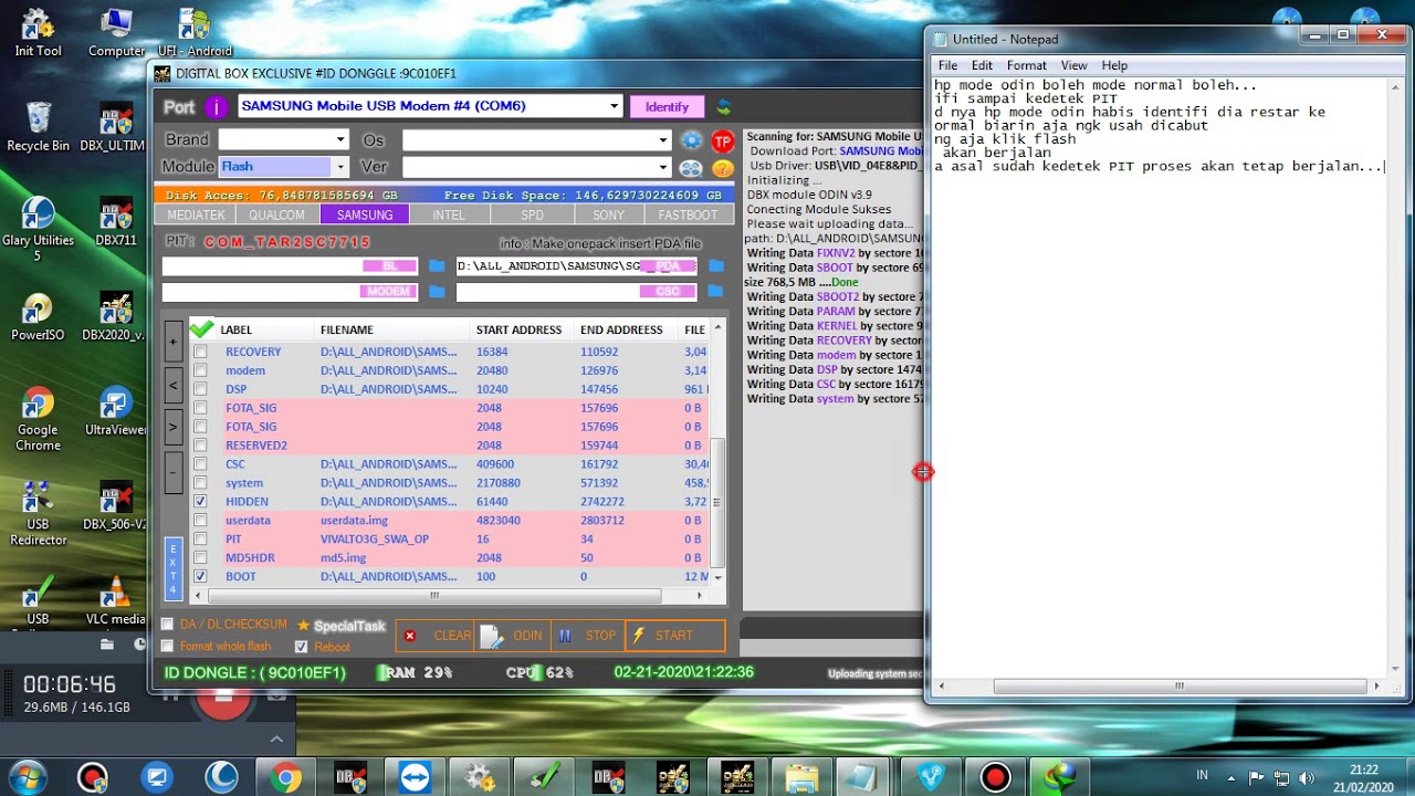 TUTORIAL FLASH SAMSUNG VIA DBX 2020v2.7 auto PIT - YouTube