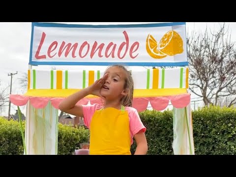 Kids Pretend Play Lemonade Stand and Delivery Food - YouTube