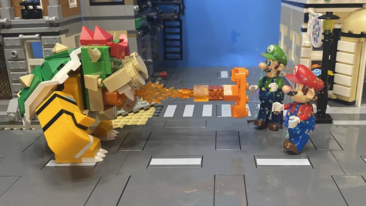 Invincible Mario And Luigi VS Bowser Scene In Lego (The Super Mario ...