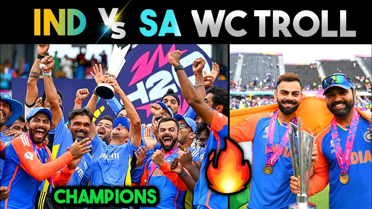 IND VS SA T20WC FINAL TROLLS 🔥🥵 | T20WC 2024 | VIRAT KOHLI HARDIK ...