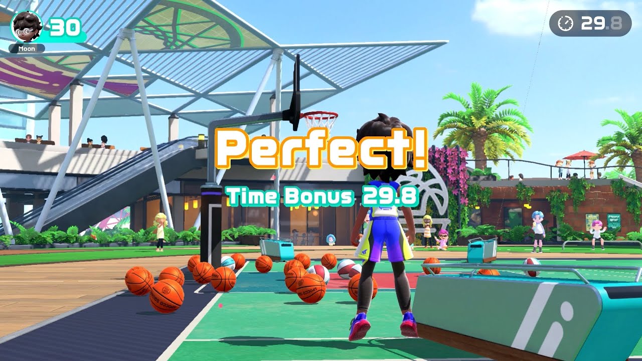 [PERFECT] Nintendo Switch Sports Basketball 3 Point Contest - YouTube