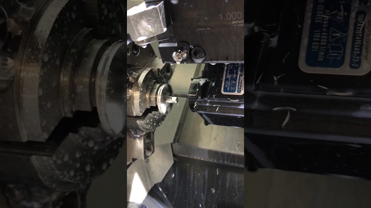 Haas DS30Y Lathe bmt65 - YouTube