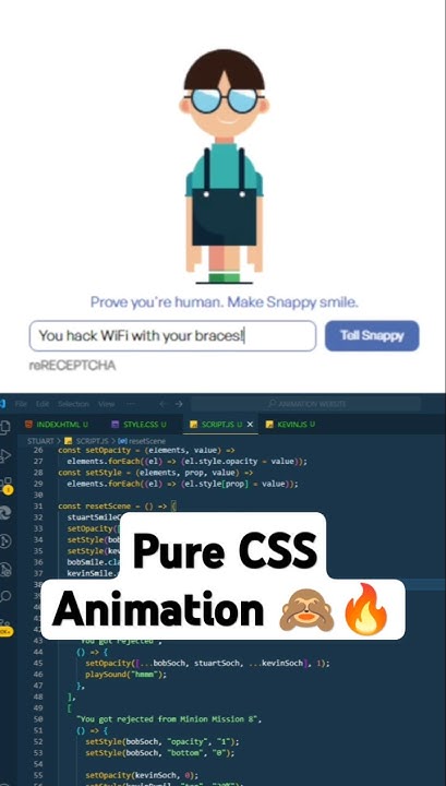 Make Snappy Smile CAPTCHA CSS Animation - YouTube