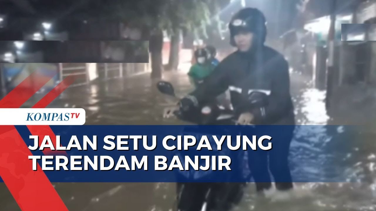 Diguyur Hujan Deras, Jalan Setu Cipayung Terendam Banjir Setinggi 60 Cm ...