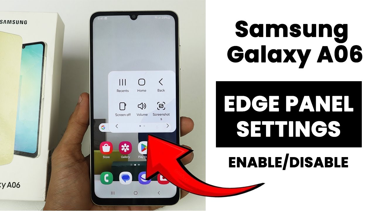 Enable/Disable Edge Panel In Samsung a06 | Edge Panel Settings - YouTube