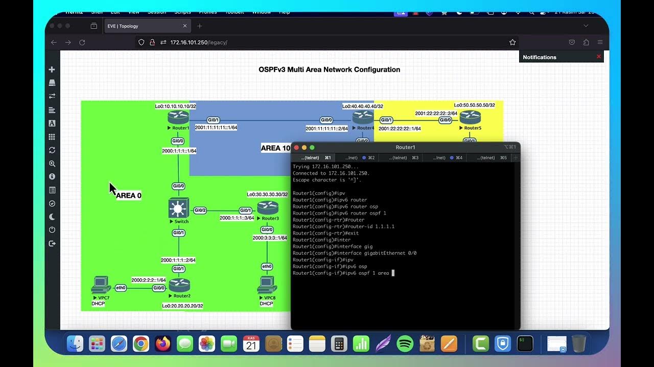 Cisco OSPFv3 IPv6 Multi Area Network Konfigürasyonu | How to configure Cisco IPv6 OSPFv3 | CCNA ...
