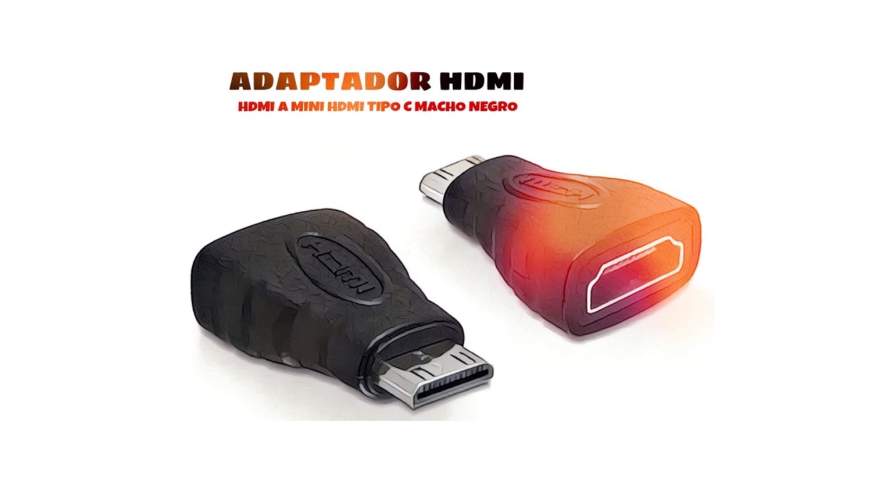 Adaptador Hdmi a mini HDMI Tipo C Macho Negro distribuido por ...